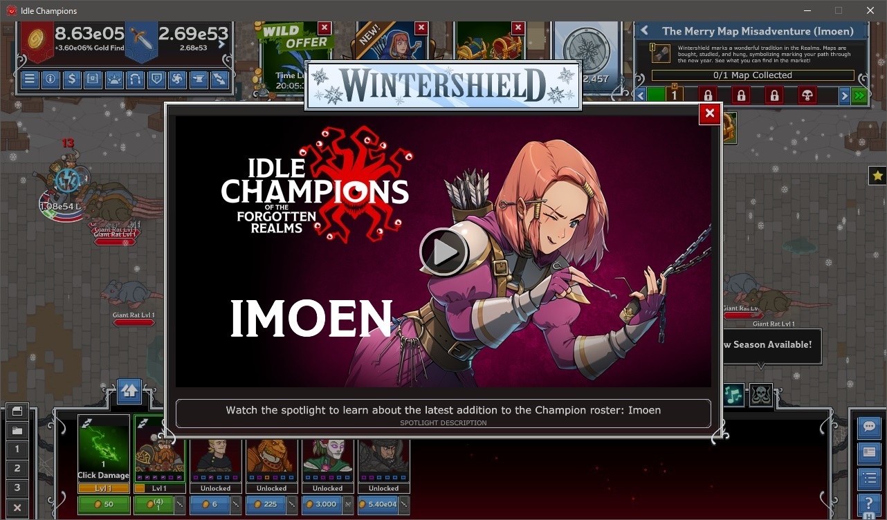 Imoen実装と季節イベント第二段開催: エハラのゲーム日記